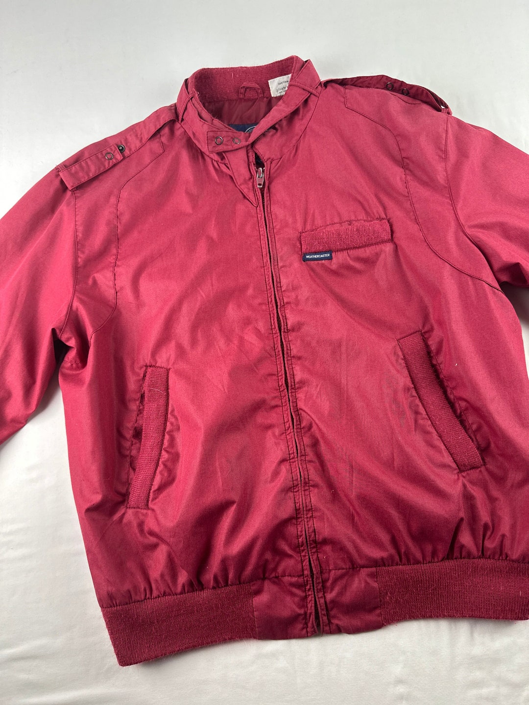 80's Burgundy Members Only Style Casual Jacket Vintage - Etsy