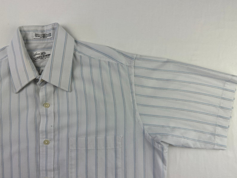 60's Sears Roebuck Cotton Oxford Vintage Short Sleeve Pinstripe ...
