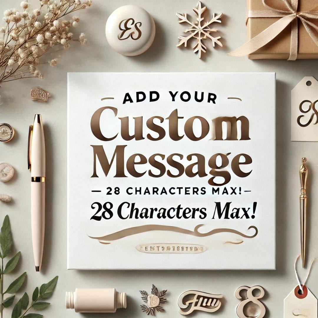 Personalized Message Add-on | Custom Image or Text up to 28 Characters ...