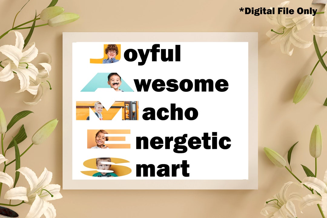 Anagram Appreciation Gift Photo Collage | Birthday Gift | Custom Photo ...