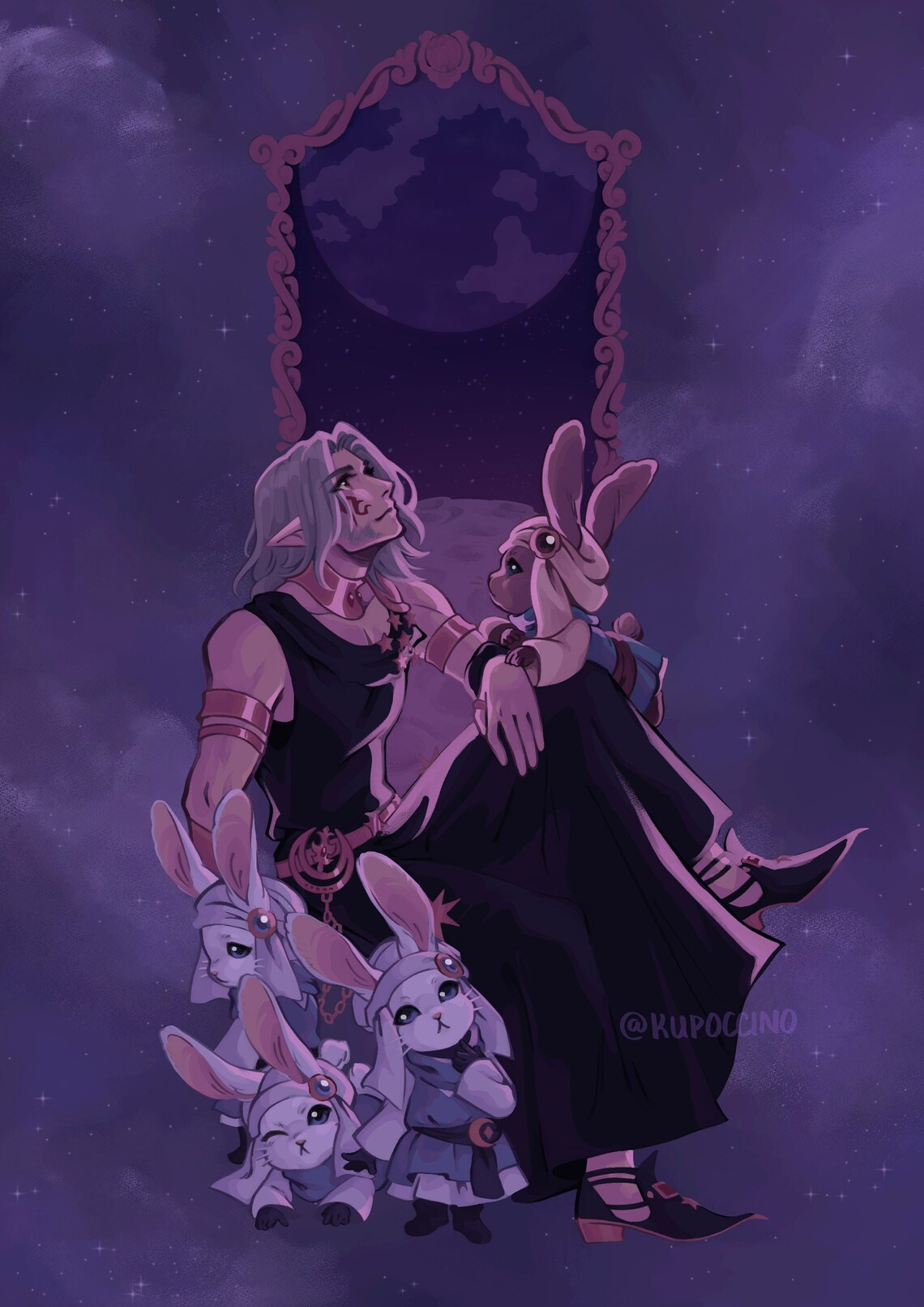 FFXIV Urianger Loporrits Art Print - Etsy