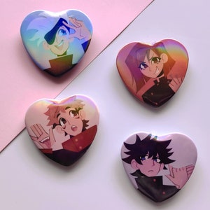 JJK Heart Badges - Etsy