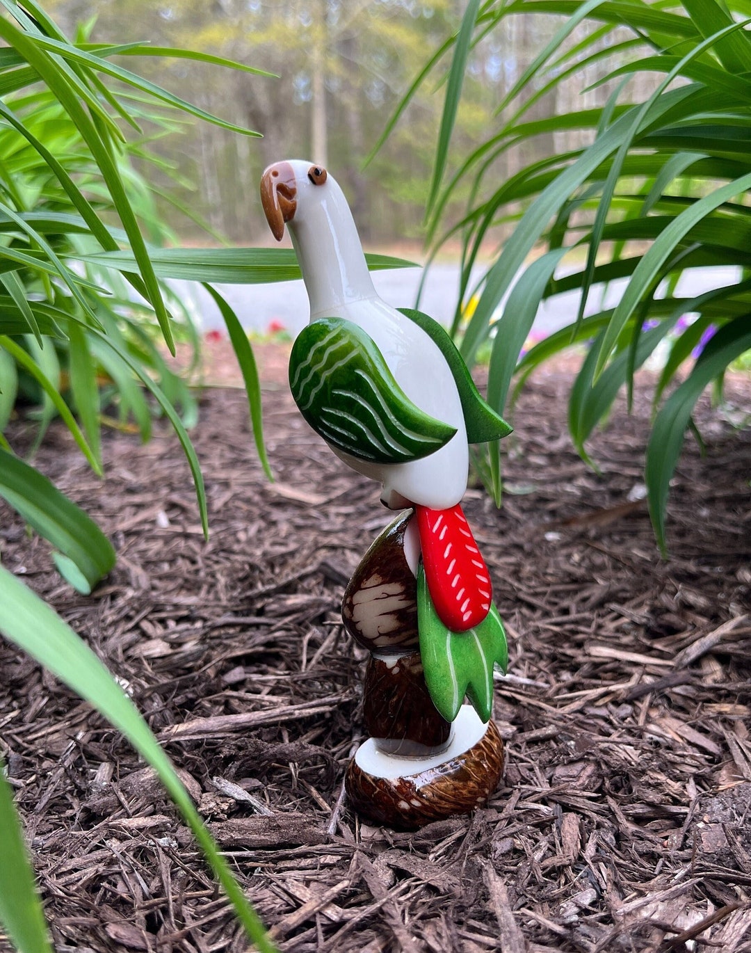 Handmade Tagua Parrot: Ecuadorian Vegetable Ivory Carving - Etsy