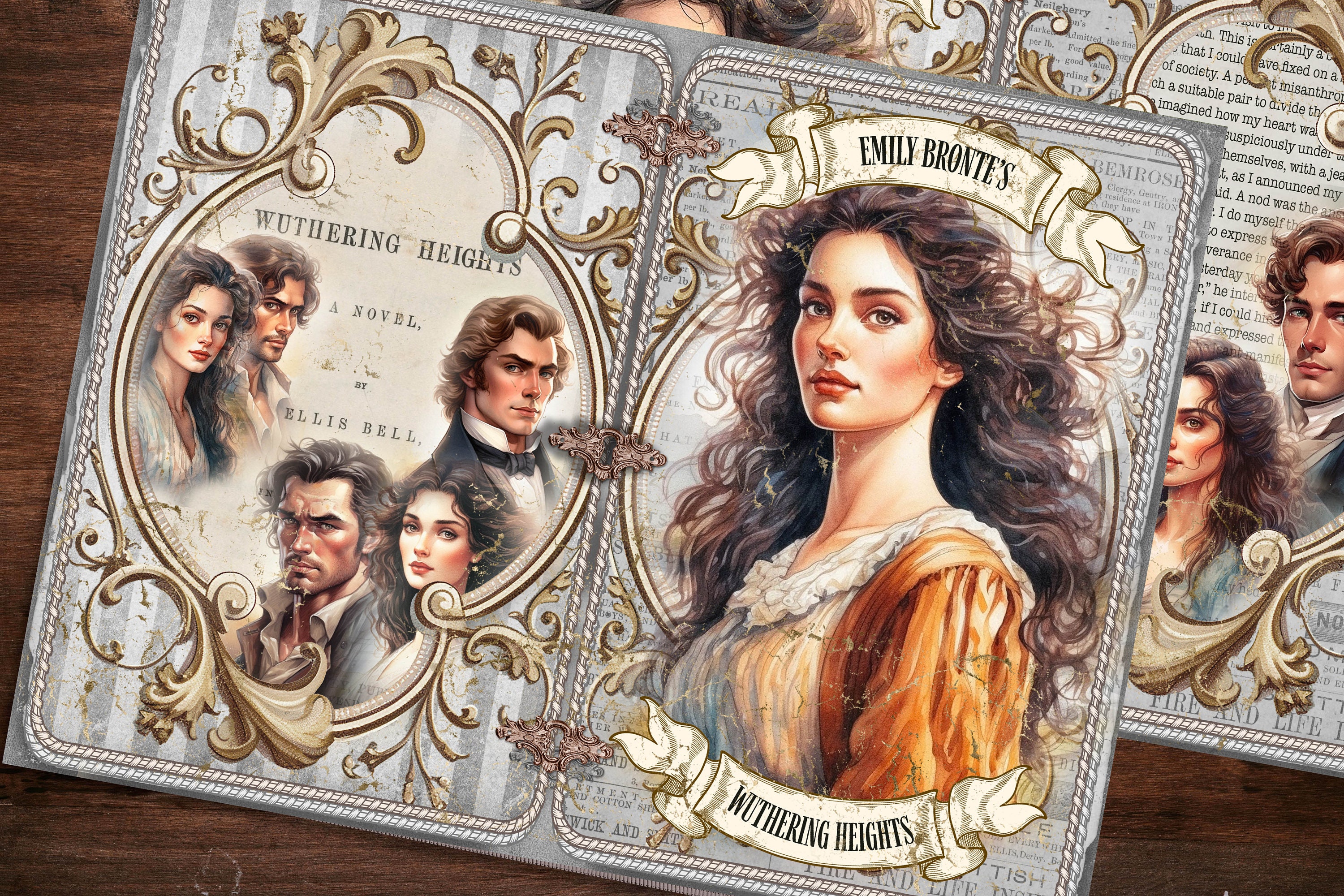Wuthering Heights Junk Journal Kit, Emily Bronte Junk Journal Pages ...