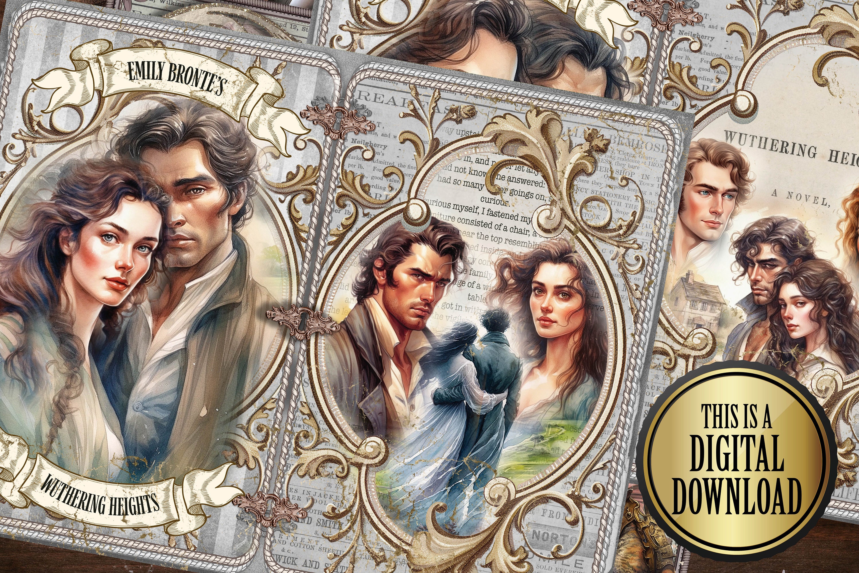 Wuthering Heights Junk Journal Kit, Emily Bronte Junk Journal Pages ...