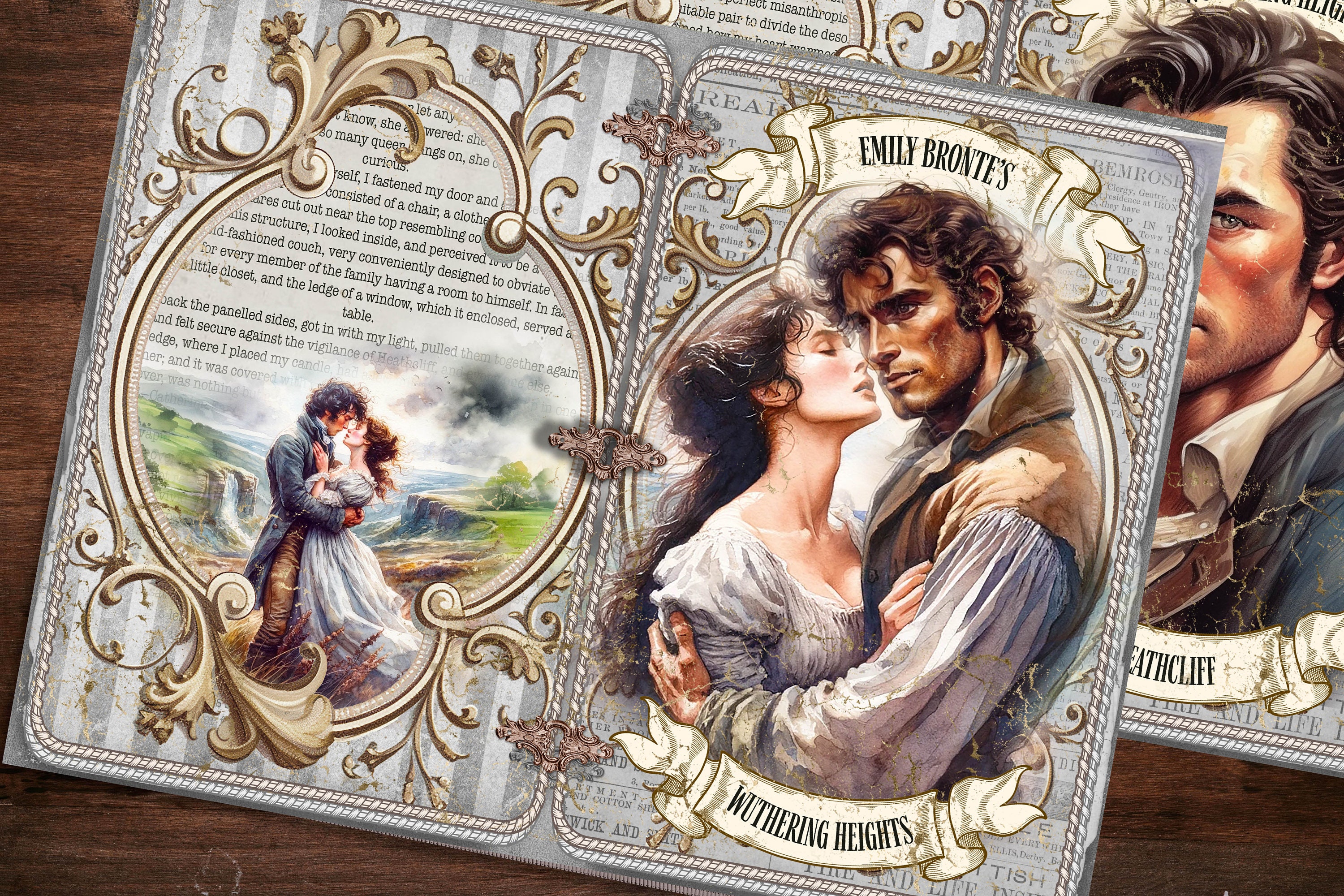 Wuthering Heights Junk Journal Kit, Emily Bronte Junk Journal Pages ...