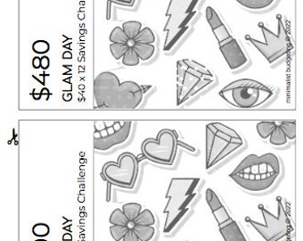 Happy Birthday Balloons Printable Savings Challenge Savings Tracker ...