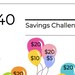 Happy Birthday Balloons Printable Savings Challenge Savings Tracker ...