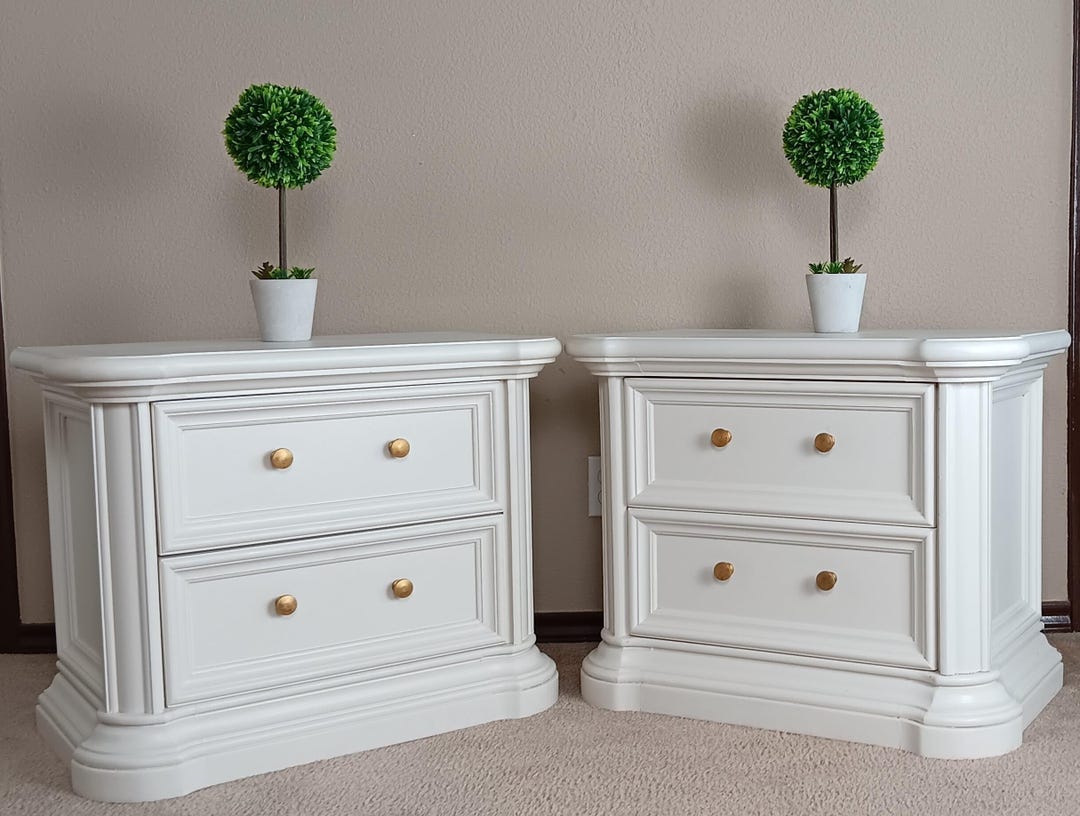 Vintage Solid Wood Stanley Nightstands - Etsy