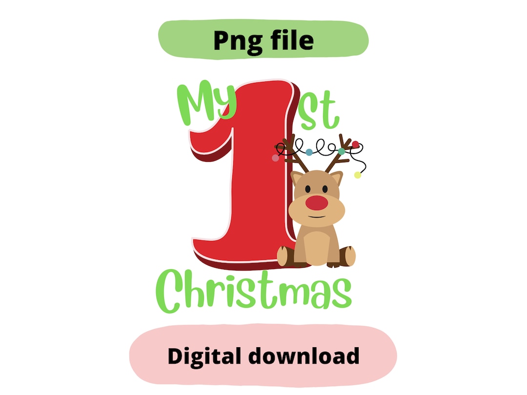 1st CHRISTMAS PNG Digital Download Christmas Digital Download - Etsy