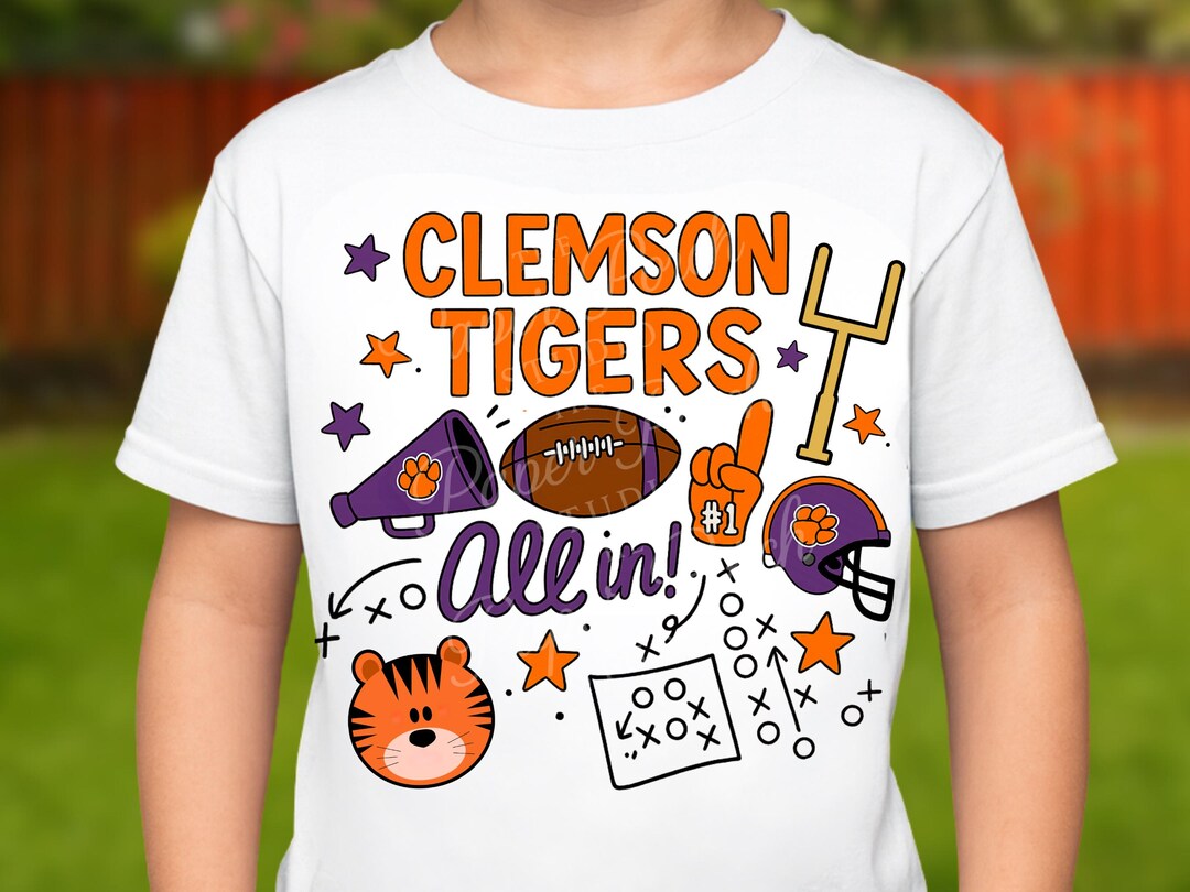 Clemson Tigers Kids Tee, Youth Game Day T-shirt, Fun Football Gift ...