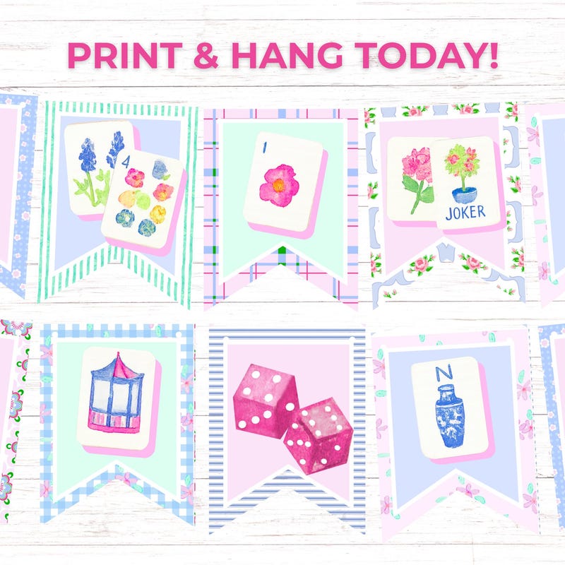 Mahjong Paper Banner - Etsy