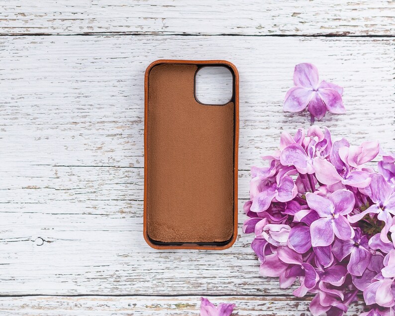 Custom Leather Iphone 13 Case Full Grain Leather Custom - Etsy