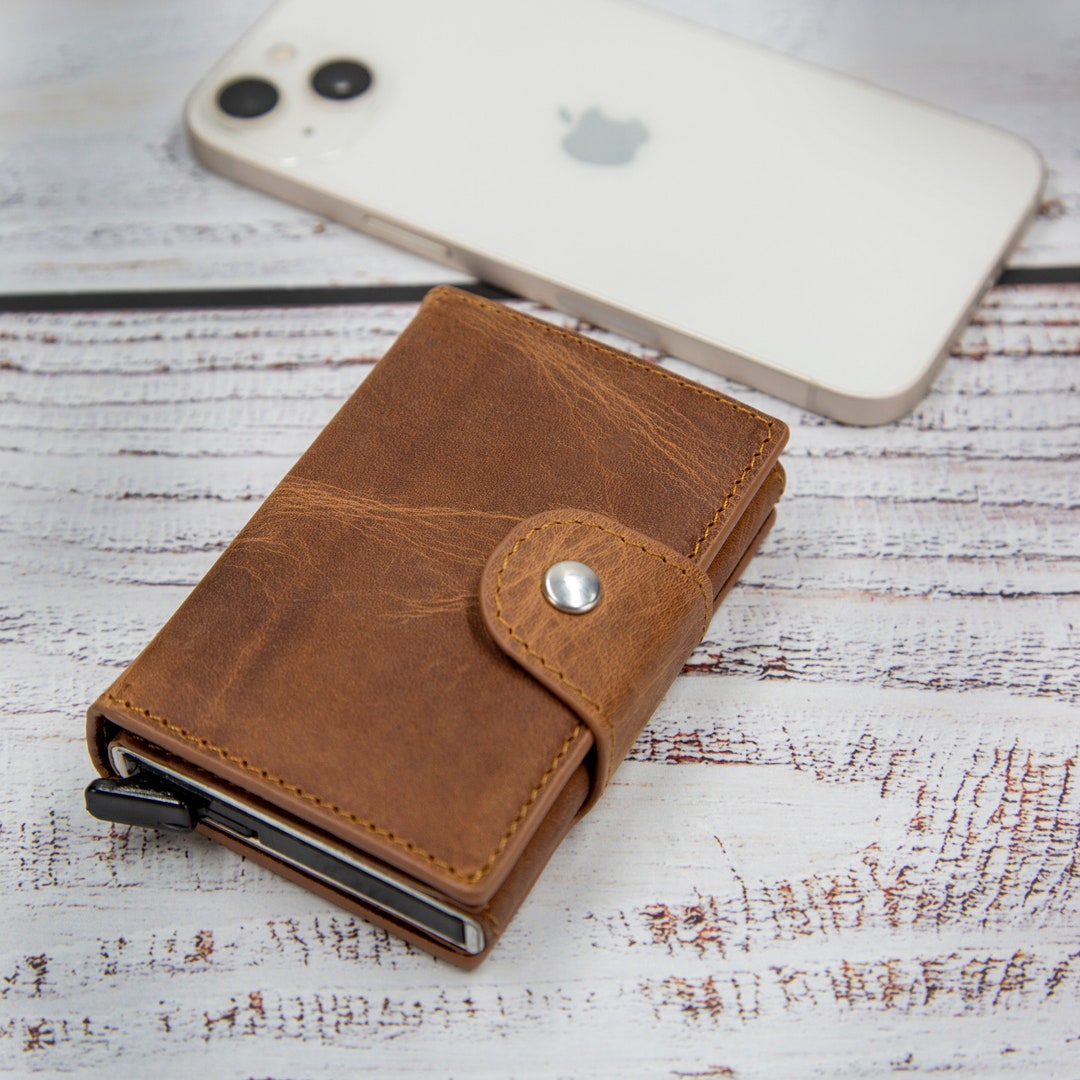 Mechanism Wallet, Slim Card Case, Full Grain Leather Business Card ...