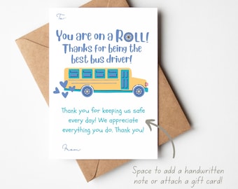 Bus Driver Printable Thank You - Etsy
