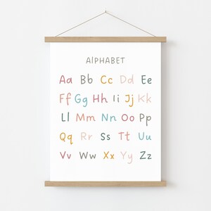 Alphabet Poster, ABC Educational Print, Boho A-Z Classroom Homeschool ...