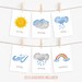 Weather Flashcards, Montessori Toddler Materials, Watercolor Weather ...