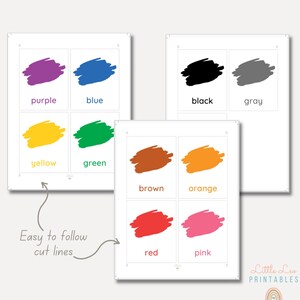 Color Flashcards for Toddlers, Circle Time Preschool Printable, Digital ...