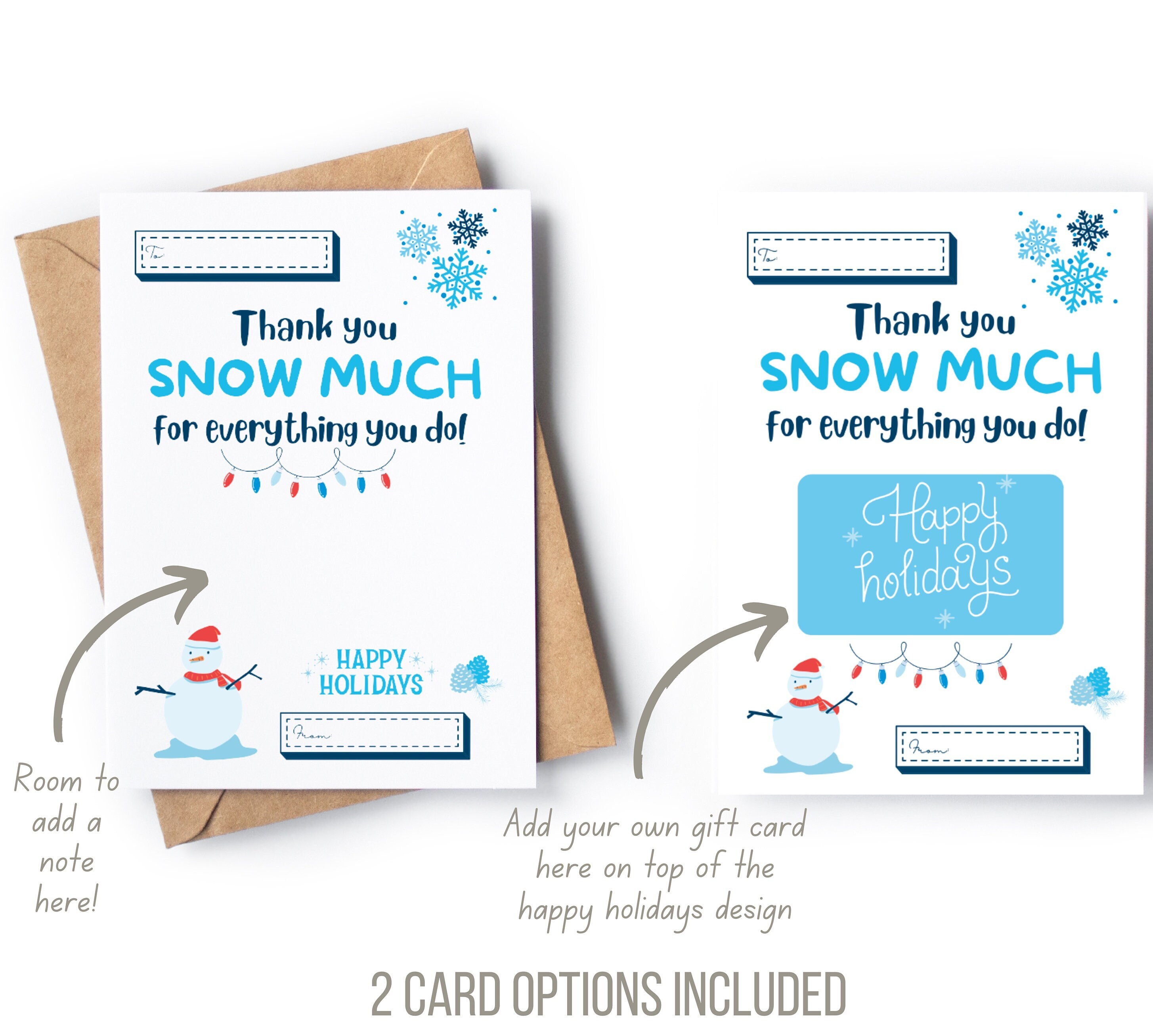 Preschool Teacher Holiday Thank You Card, Christmas Gift Card Holder ...