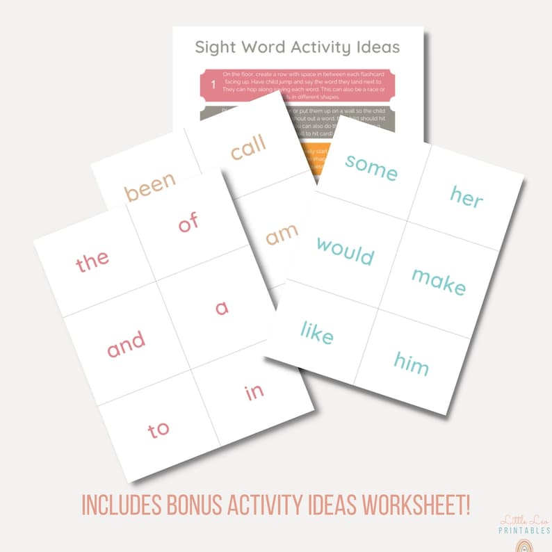 Kindergarten Sight Words Flash Cards Printable, Fry 1st 200 Word List ...