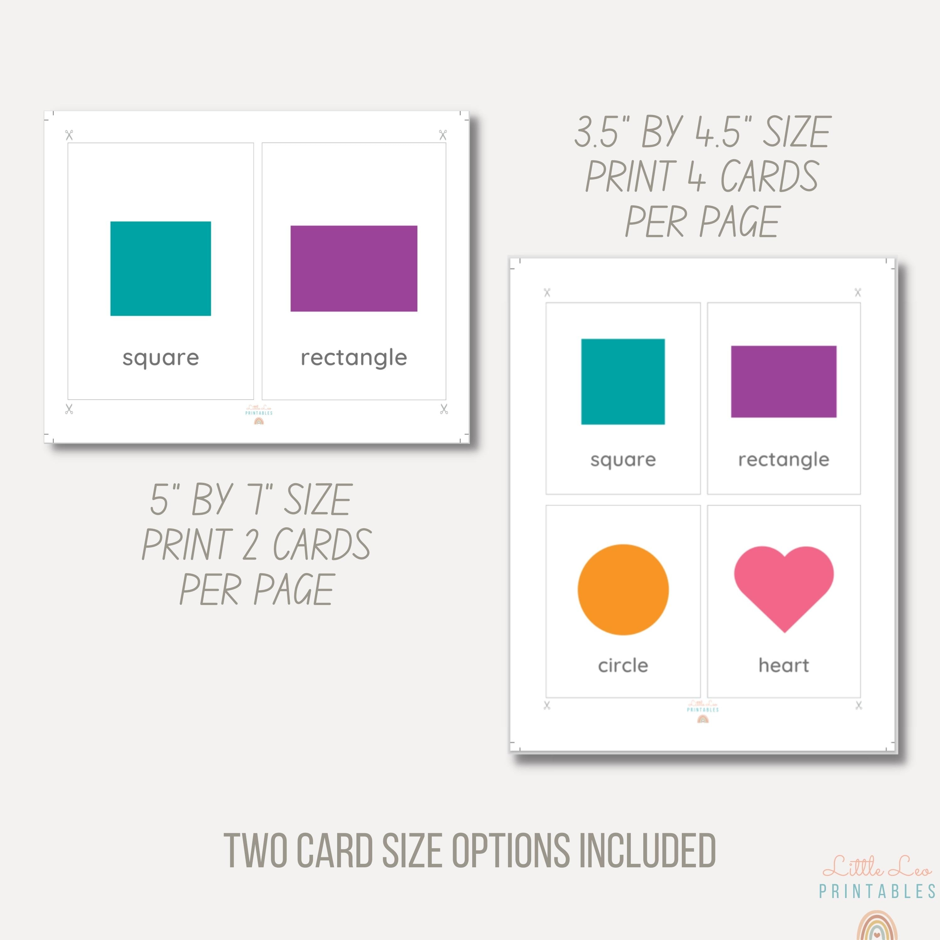 Shapes, Numbers and Colors Flashcard Set, Toddler Preschool Circle Time ...