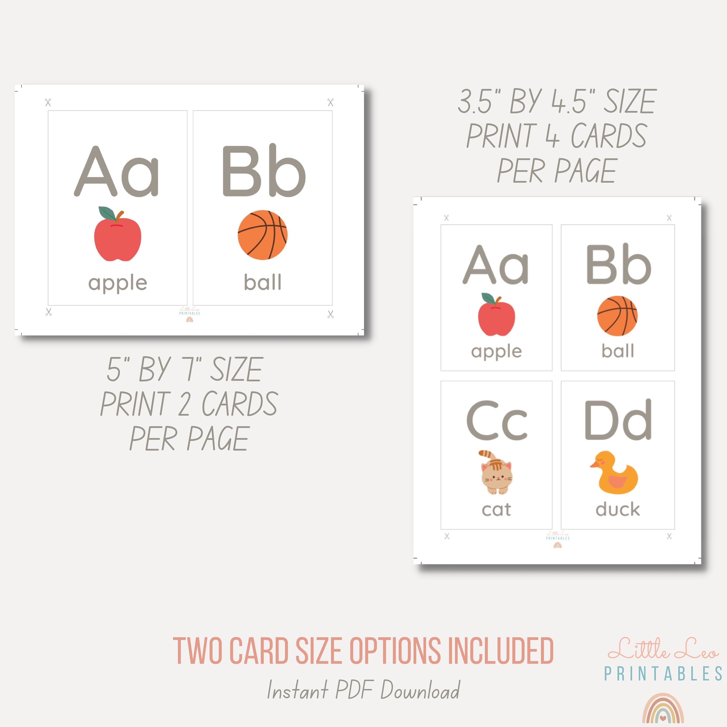 Alphabet Flash Cards: A-Z Printable for Toddlers (digital Download) - Etsy