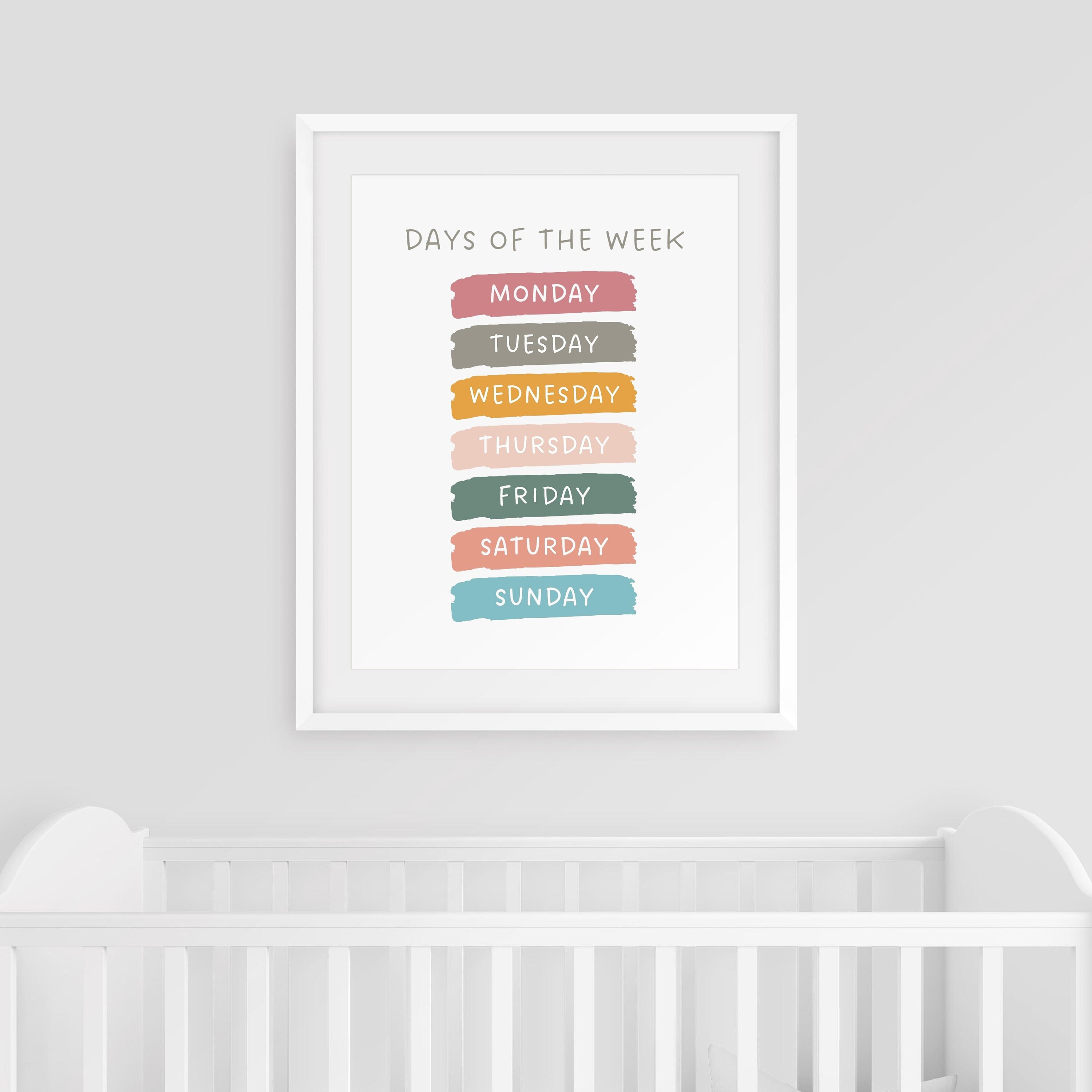Days of the Week Poster Boho Classroom Homeschool Decor - Etsy