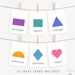 Shapes, Numbers and Colors Flashcard Set, Toddler Preschool Circle Time ...