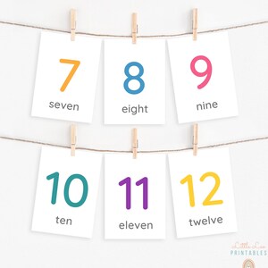 Flashcards Numbers 1-20, Rainbow Numbers Cards, Counting Classroom ...