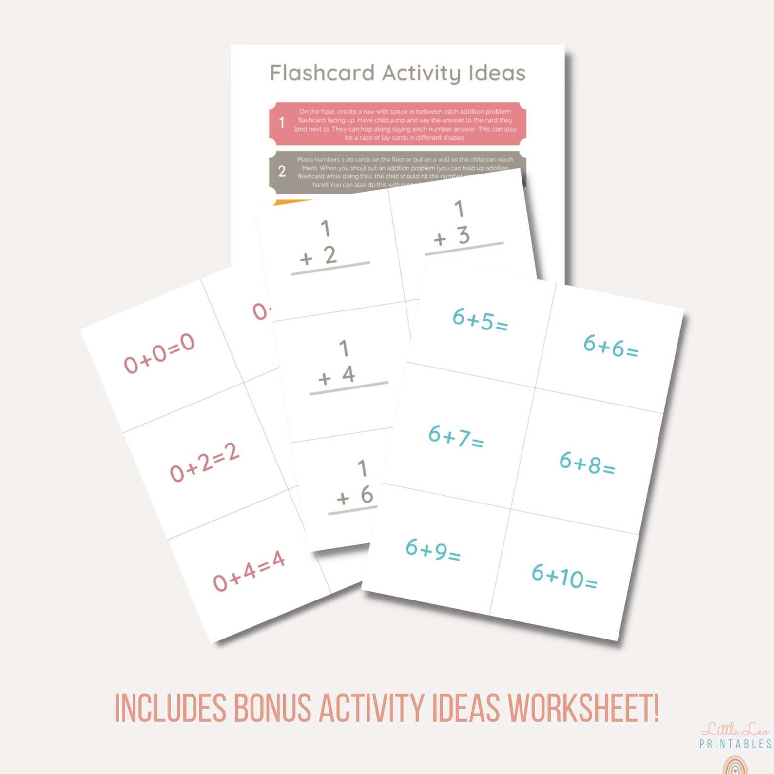 Addition Flash Cards Addition Facts Cards 1-10 Kindergarten - Etsy