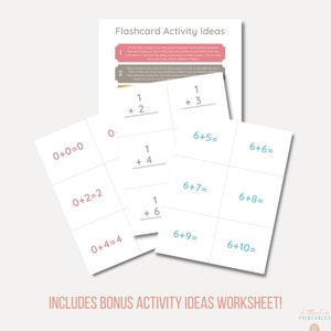 Addition Flash Cards, Addition Facts Cards 1-10, Kindergarten - 1st ...