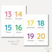 Flashcards Numbers 1-20, Rainbow Numbers Cards, Counting Classroom ...