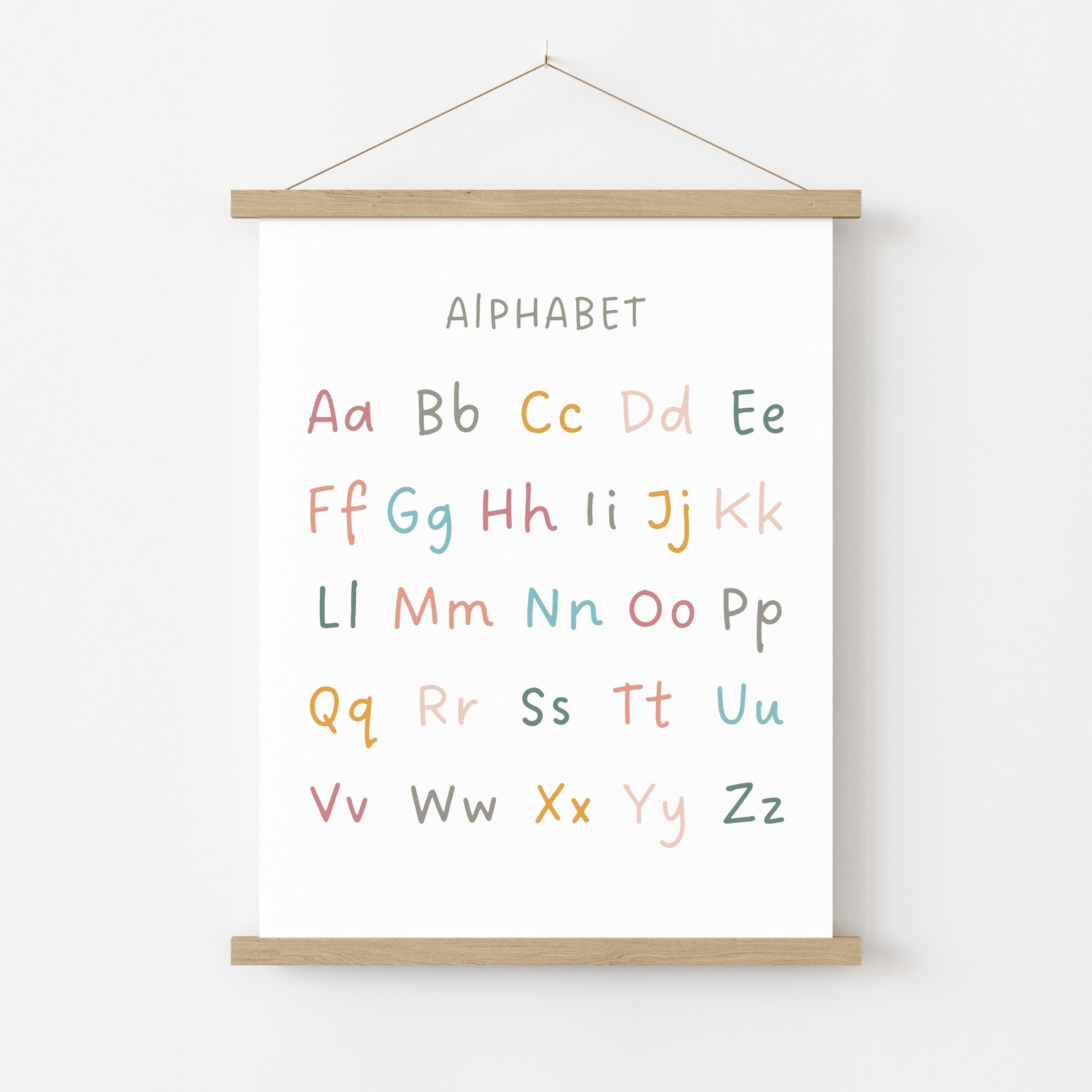 Alphabet Poster, ABC Educational Print, Boho A-Z Classroom Homeschool ...
