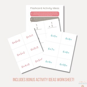 Addition Flash Cards Addition Facts Cards 1-10 Kindergarten - Etsy
