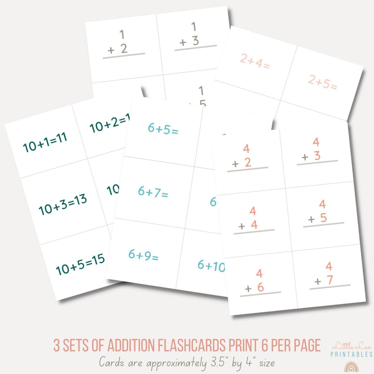 Addition Flash Cards Addition Facts Cards 1-10 Kindergarten - Etsy