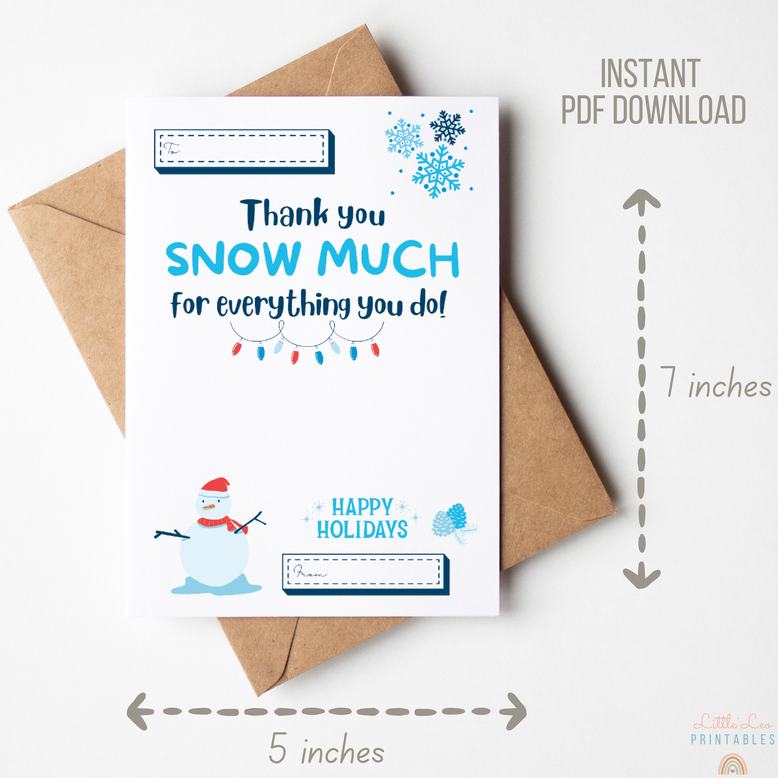 Preschool Teacher Holiday Thank You Card, Christmas Gift Card Holder ...