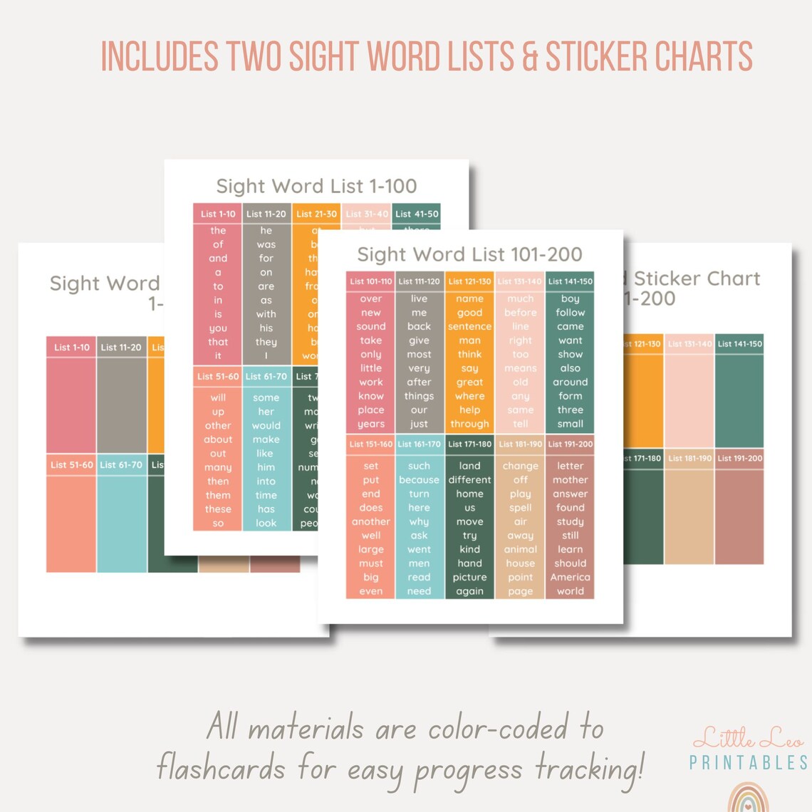 Kindergarten Sight Words Flash Cards Printable, Fry 1st 200 Word List ...