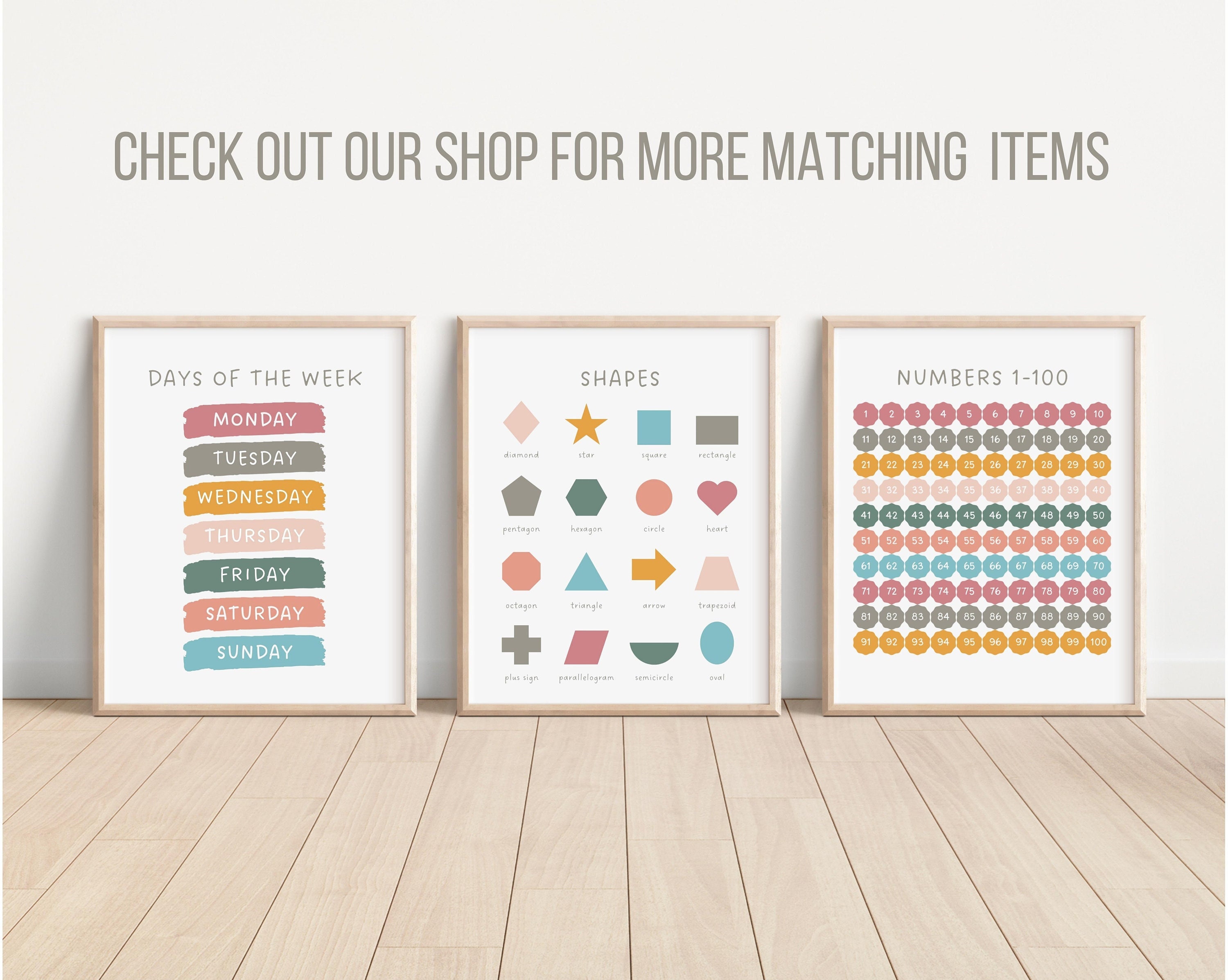 Numbers 1-10, Count to 10 Poster, Boho Classroom Homeschool Decor ...