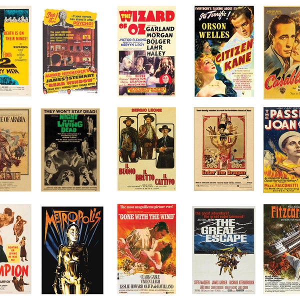 Vintage Style Movie Posters - Etsy