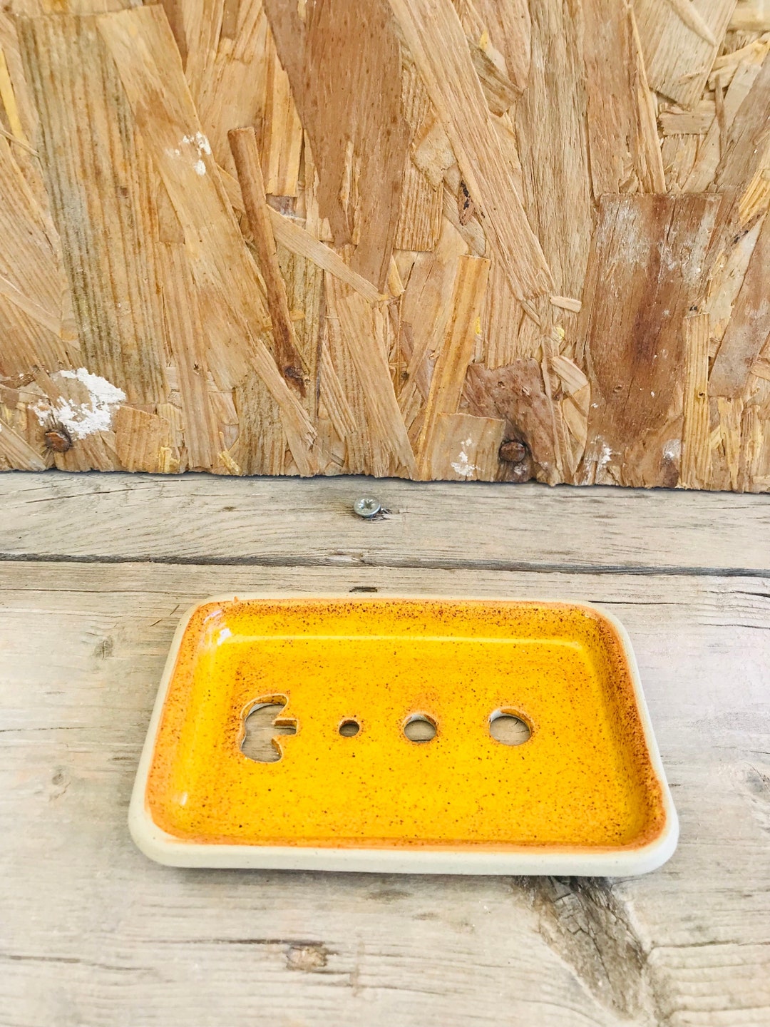 Rectangular Ceramic Soap Dish Sponge Holder Handmade Pottery Bathroom ...