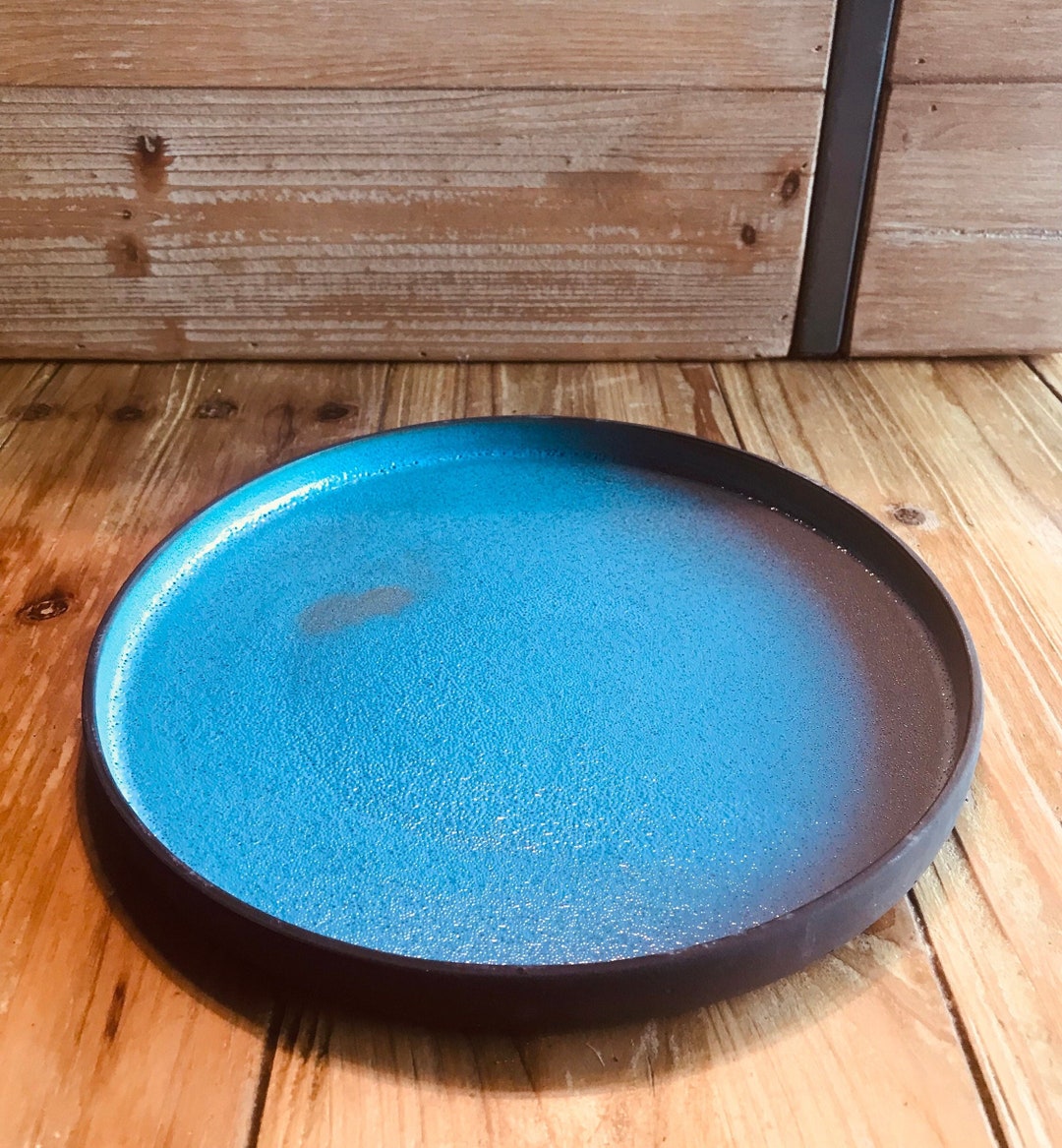 Flat Plate With Rim in Sandstone Handmade Pottery Ceramic Tableware - Etsy