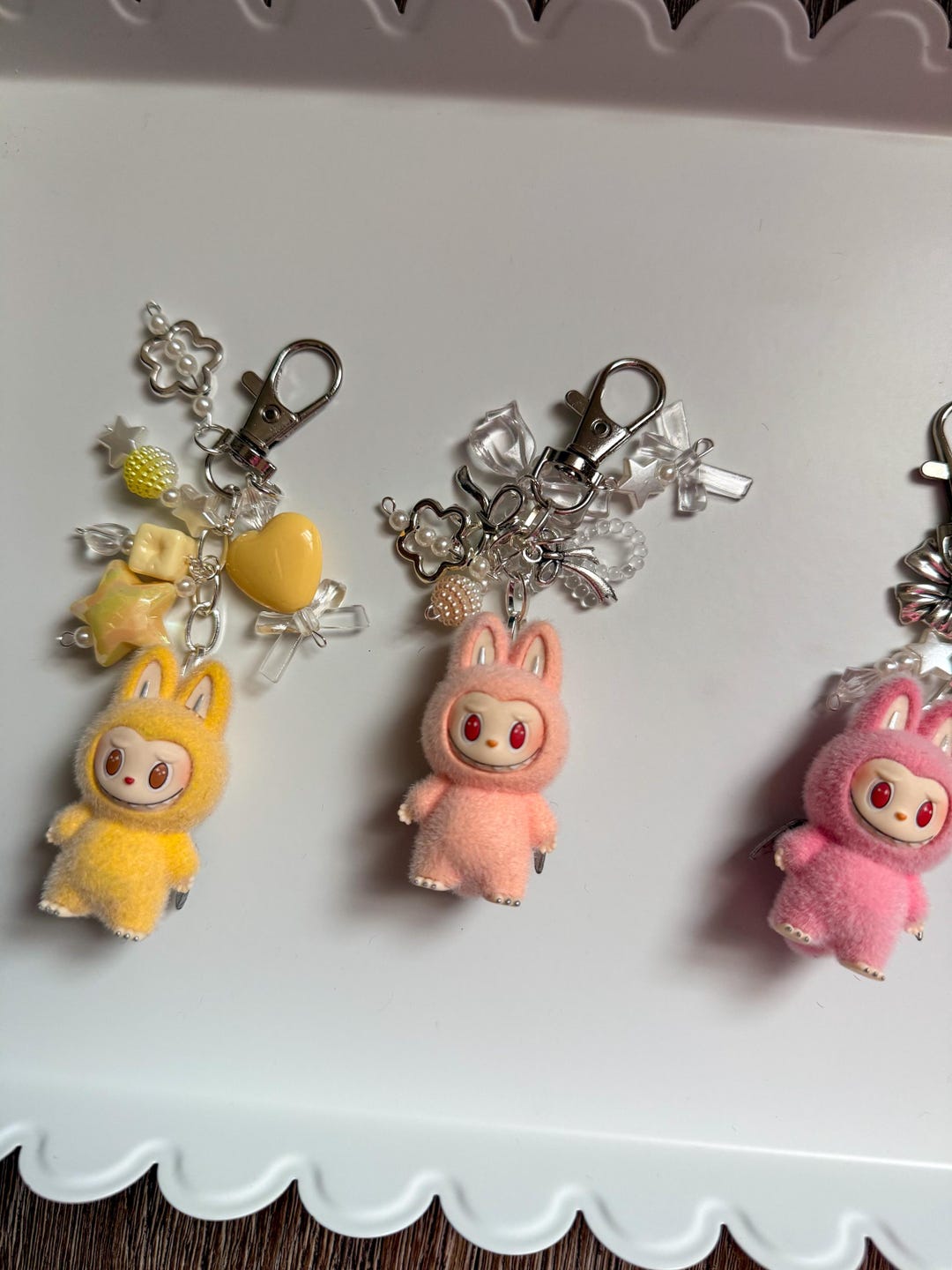 Peach Zimomo Labubu Bag Charm! - Etsy