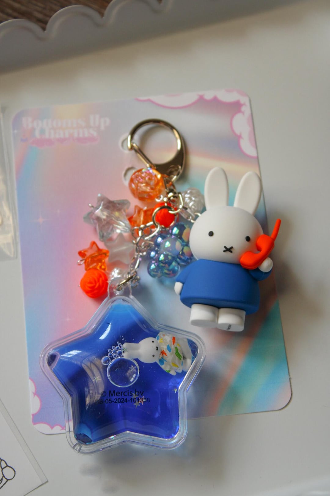 Miffy Keychain With Y2K Beads and Charms - Etsy