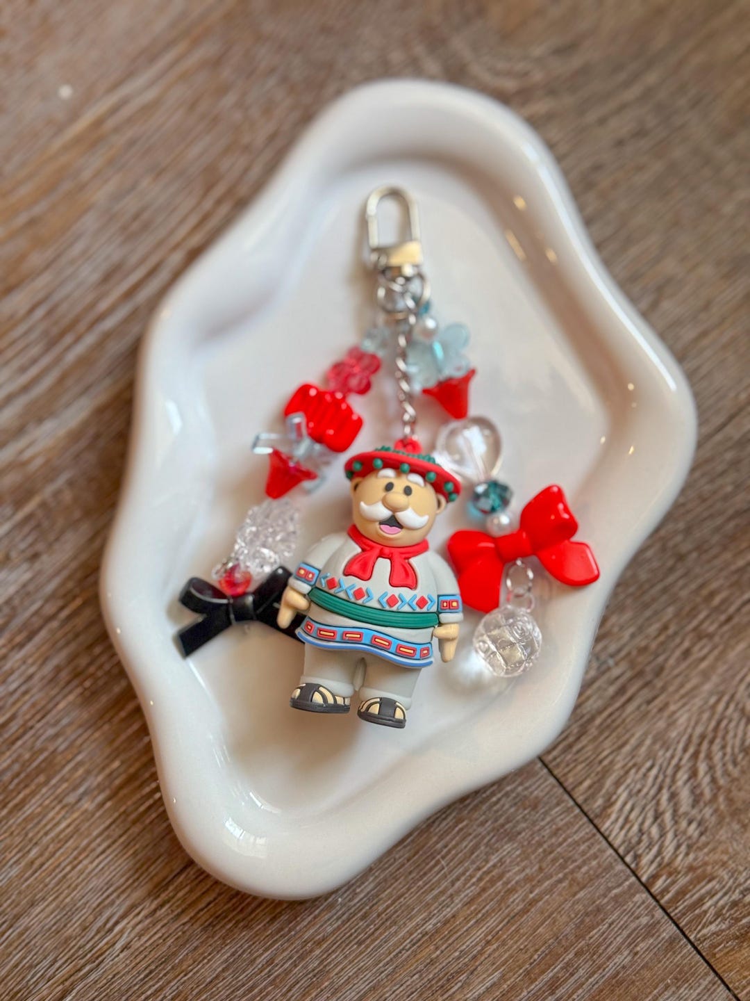 Dr.simi Bag Charm and Keychain With Beads/charms and Silver Hardware ...