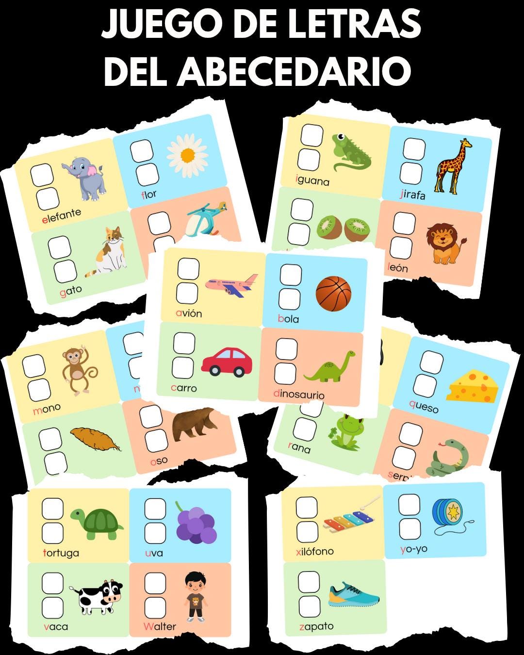 Printable Activity - Alphabet Letter Game - Etsy