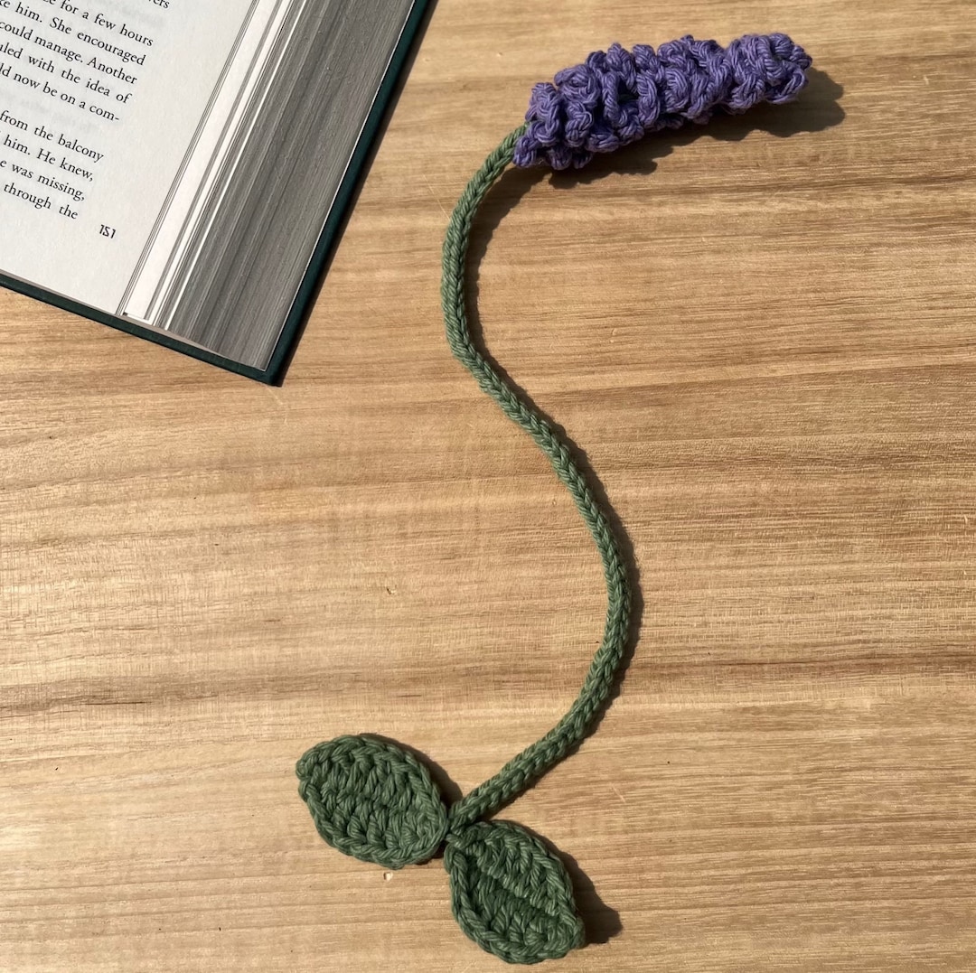 Handmade Crochet Lavender Bookmark - Etsy