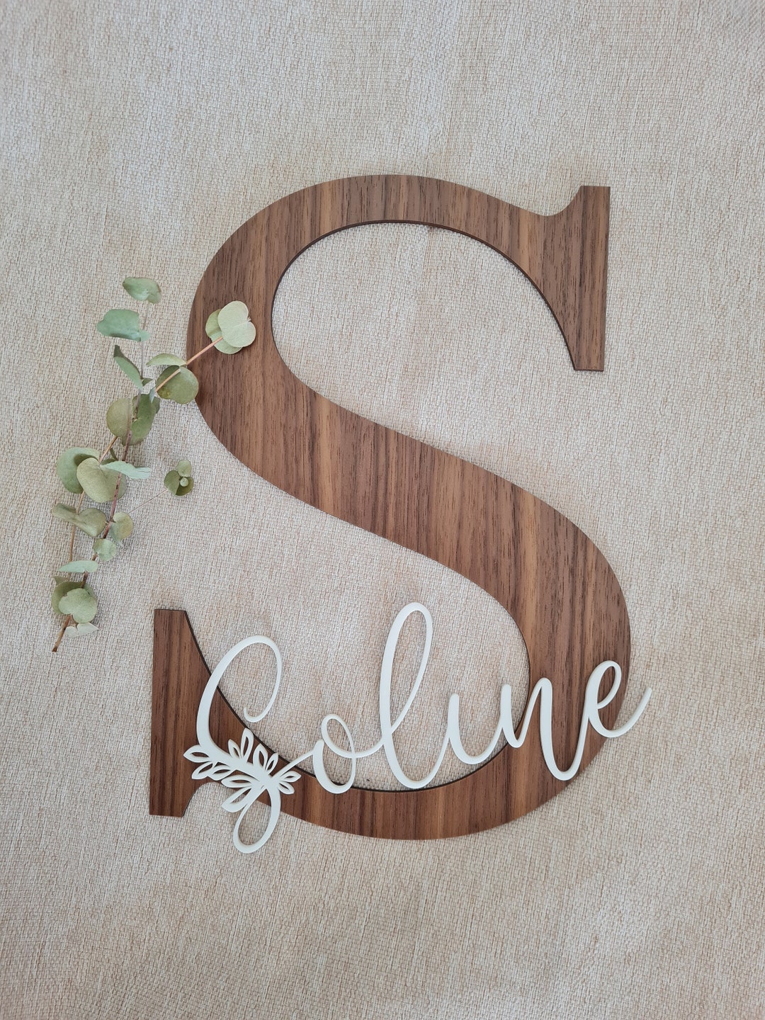 Initial Letter First Name on the Wall, Personalized Children's Room ...