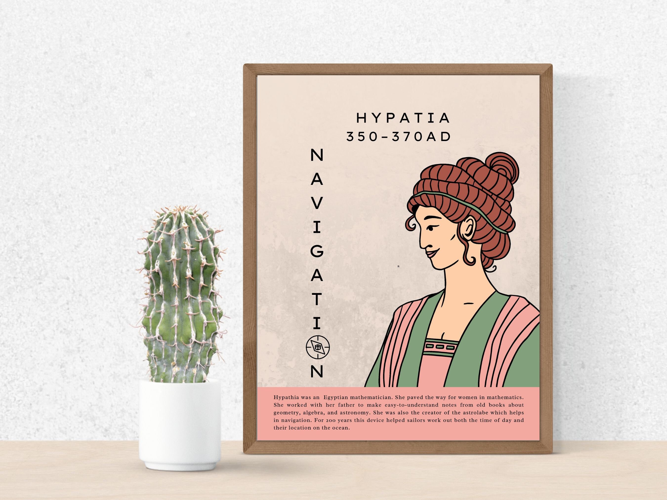 Famous Mathematicians Posters , Set of 8 Wall Prints, Printable Math ...