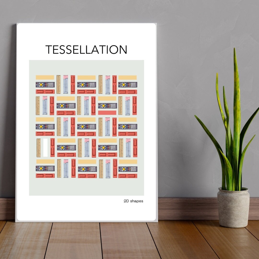 2D Shapes Math Poster Printable for Boho Classroom Bulletin Board, Real ...