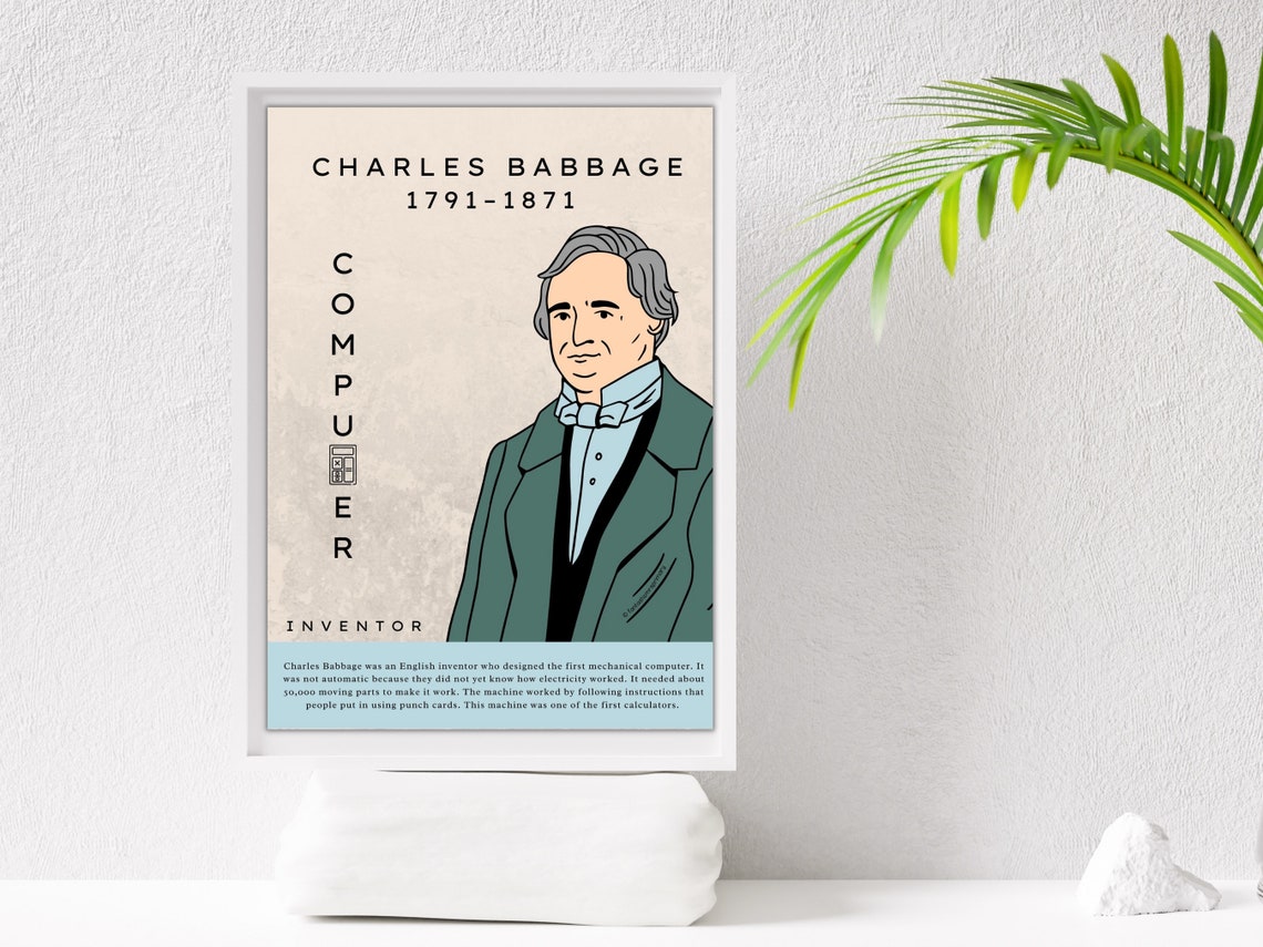 Famous Mathematicians Posters , Set of 8 Wall Prints, Printable Math ...